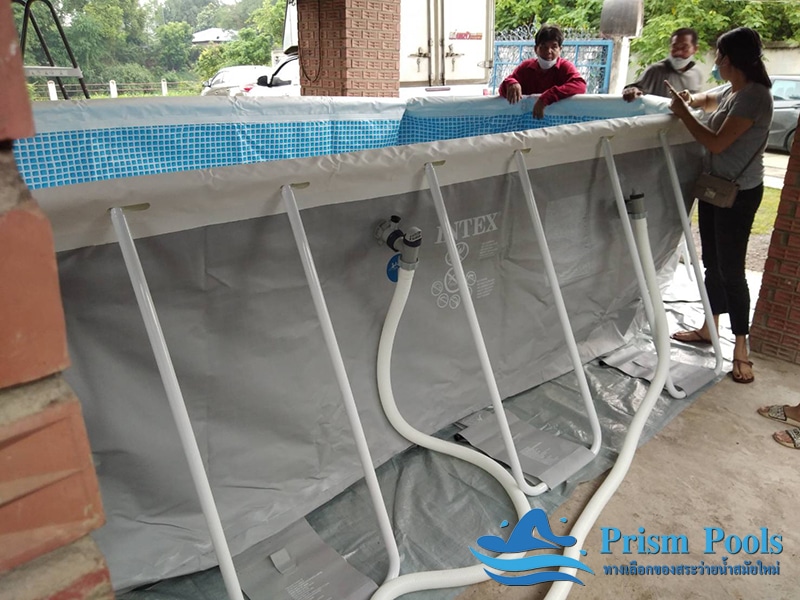 สระว่ายน้ำ INTEX Prism Pools มีสระน้ำทุกขนาด 16 ฟุต 18 ฟุต 24 ฟุต 32 ฟุต
