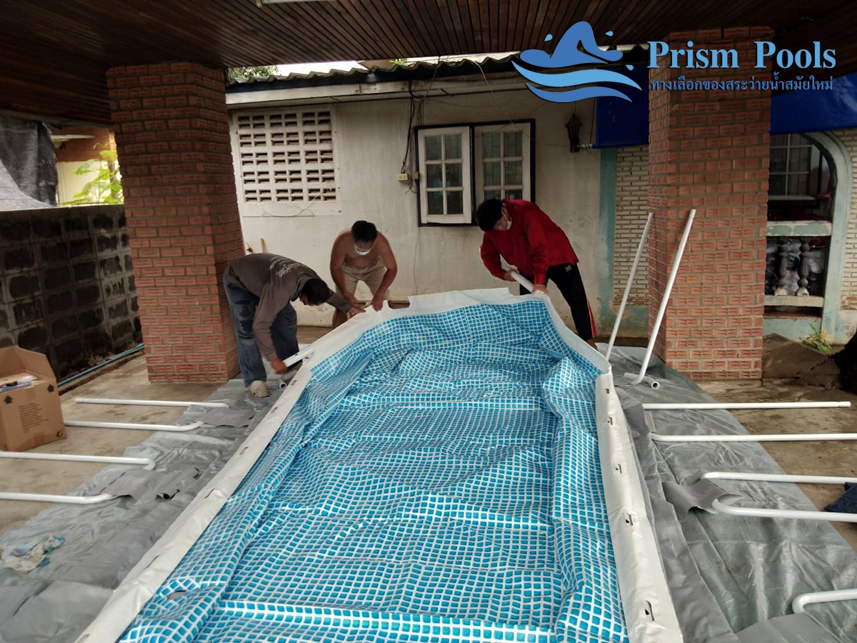 Review การติดตั้งสระ รุ่น Prism Oval | PRISM POOLS